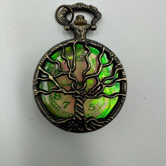 Unbranded | Accessories | 33 Tree Of Life Pocket Watch Antiqued Gold ...